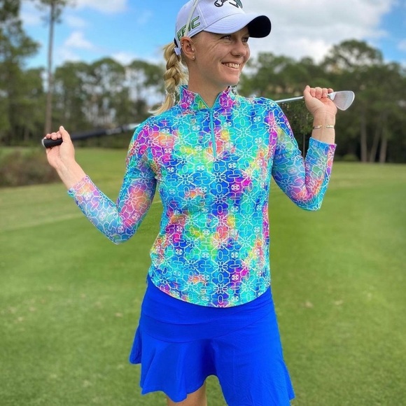 IBKUL | Tops | Ibkul Sandra Seafoam Unicorn Rainbow Long Sleeve Top ...